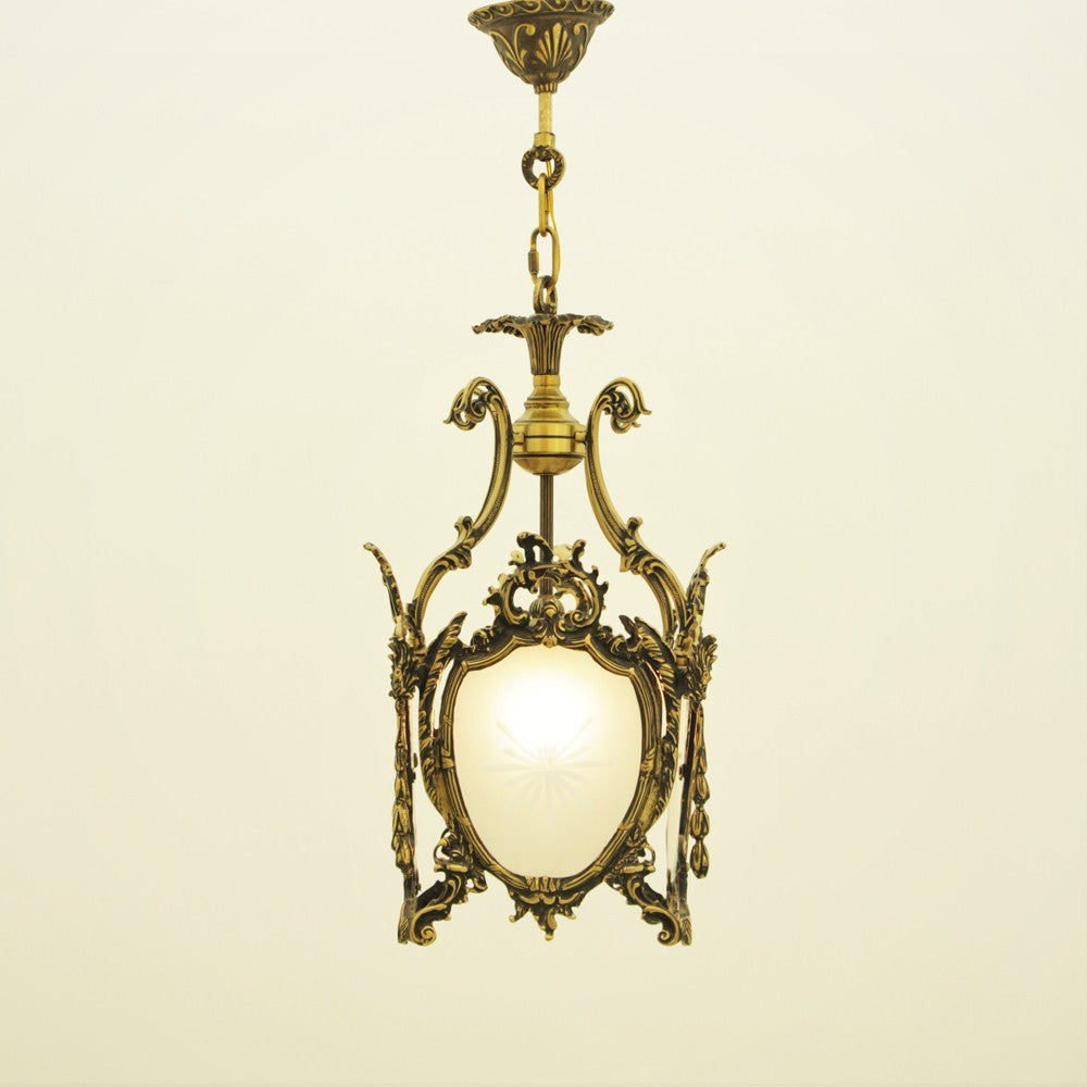 Roman Lantern, 1 Light, Copper, 25×60 cm - Bronze - Kandil Egypt Lighting