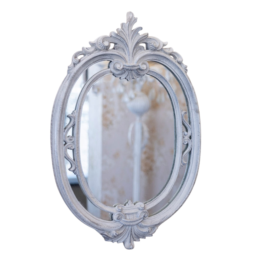 Valencia Mirror, Resin, 60×40 cm - White Gray - kandilegypt