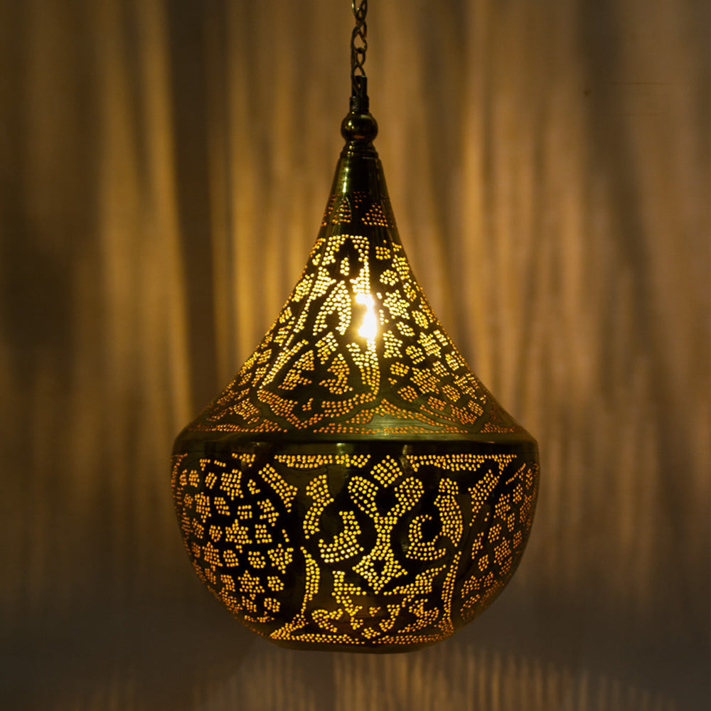 Pendant, 1 Lights, Copper, 25×60cm - Oxide - kandilegypt