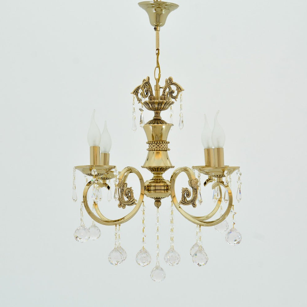 Nancy 4 Lights Gold Chandelier – kandilegypt