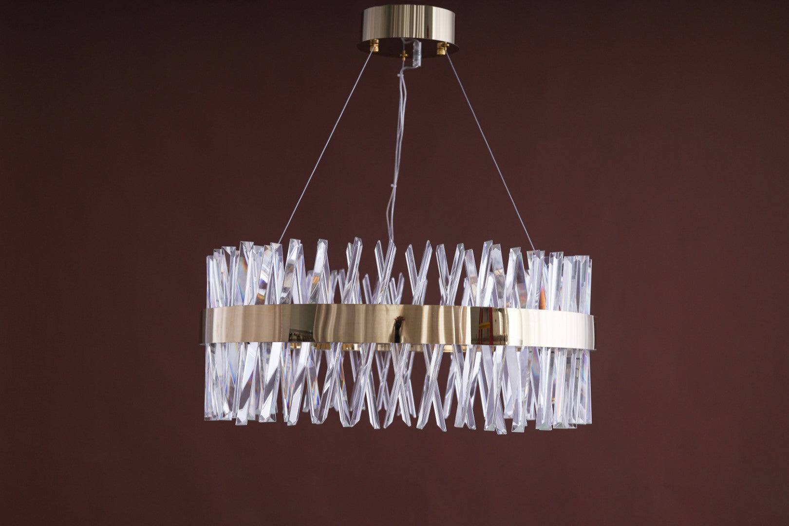 LED Chandelier, Stainless steel, 70×60cm, Gold - Gd2100/600 - kandilegypt