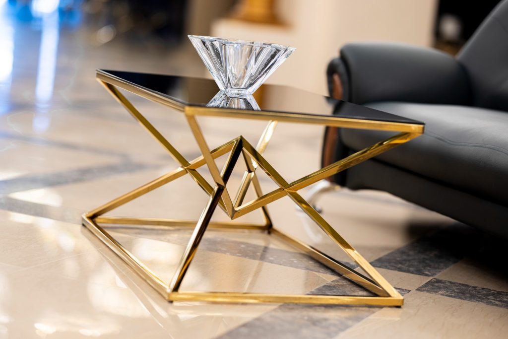 Pyramid rectangular table 90 × 60 pvd - Kandil Egypt